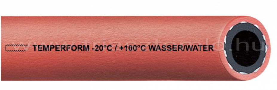 TEMPERFORM/20/RED 100 C Piros hűtő tömlő fröccsöntő gépekhez hideg és ...
